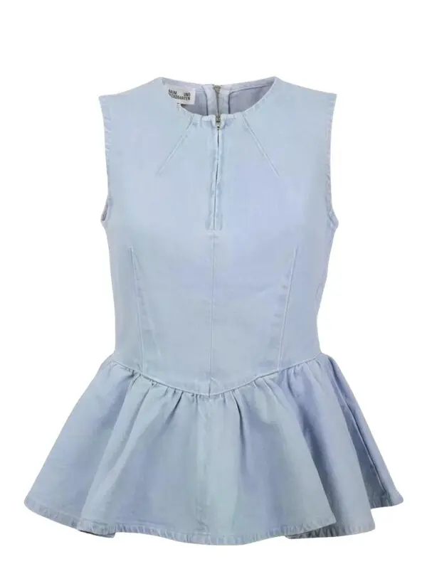 Baum Und Pferdgarten Merja Peplum Sleeveless Top - Blue