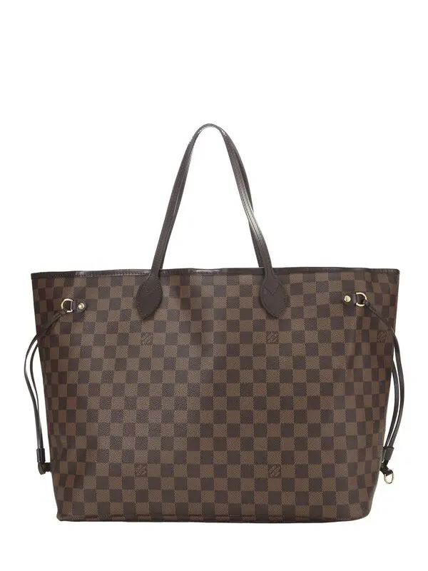 LOUIS VUITTON Damier Ebene Neverfull Tote - Brown