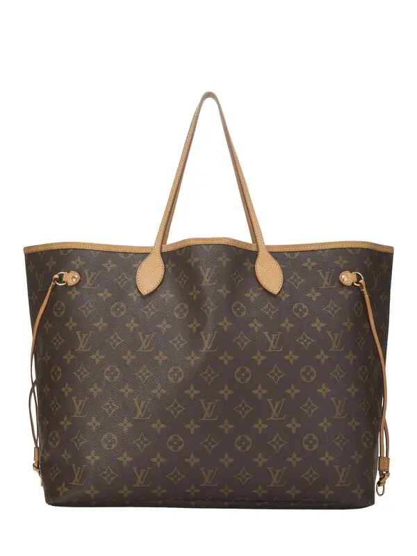 LOUIS VUITTON Monogram Neverfull Tote - Brown