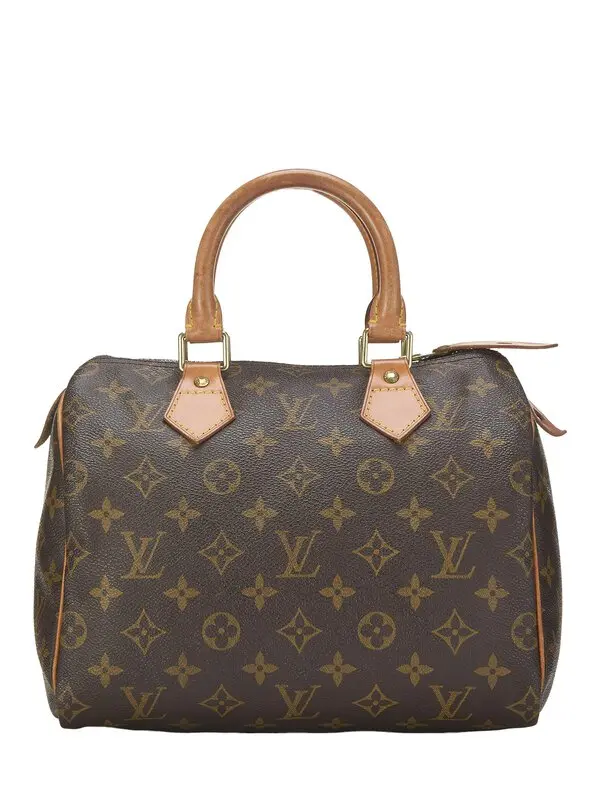 LOUIS VUITTON Monogram Speedy Top Handle Bag 25 - Brown