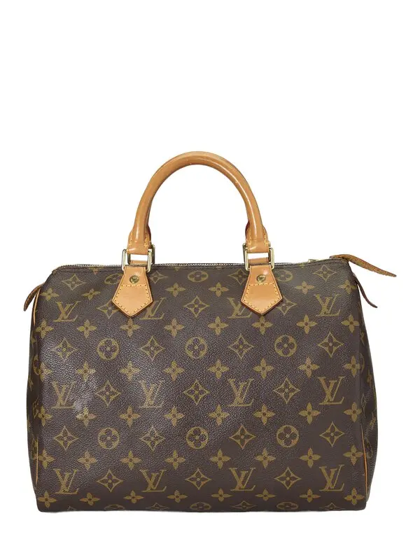 LOUIS VUITTON Monogram Speedy Top Handle Bag 30 - Brown