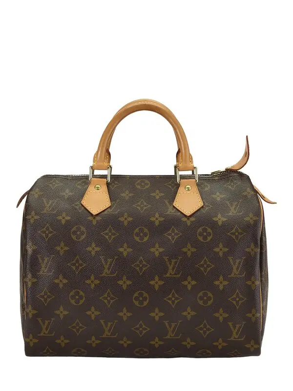 LOUIS VUITTON Monogram Speedy Top Handle Bag 30 - Brown