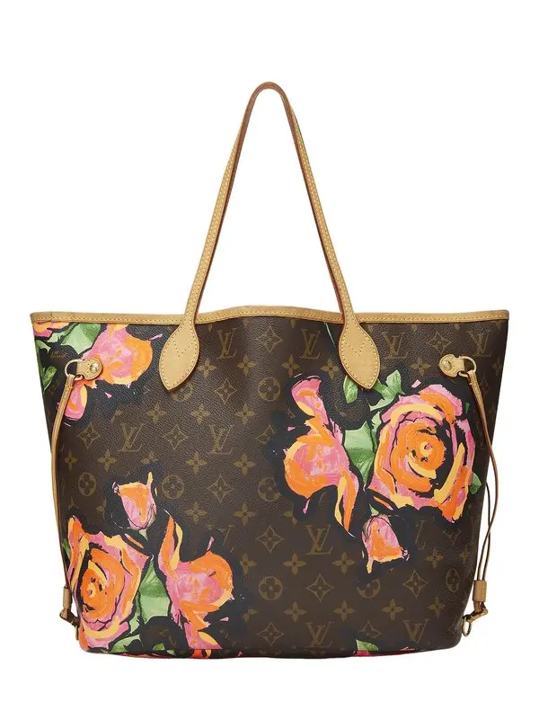LOUIS VUITTON Stephen Sprouse X Monogram Roses Neverfull Tote - Brown