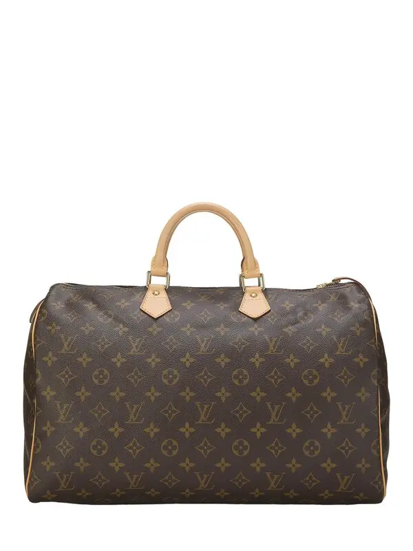 LOUIS VUITTON Monogram Speedy Top Handle Bag 40 - Brown