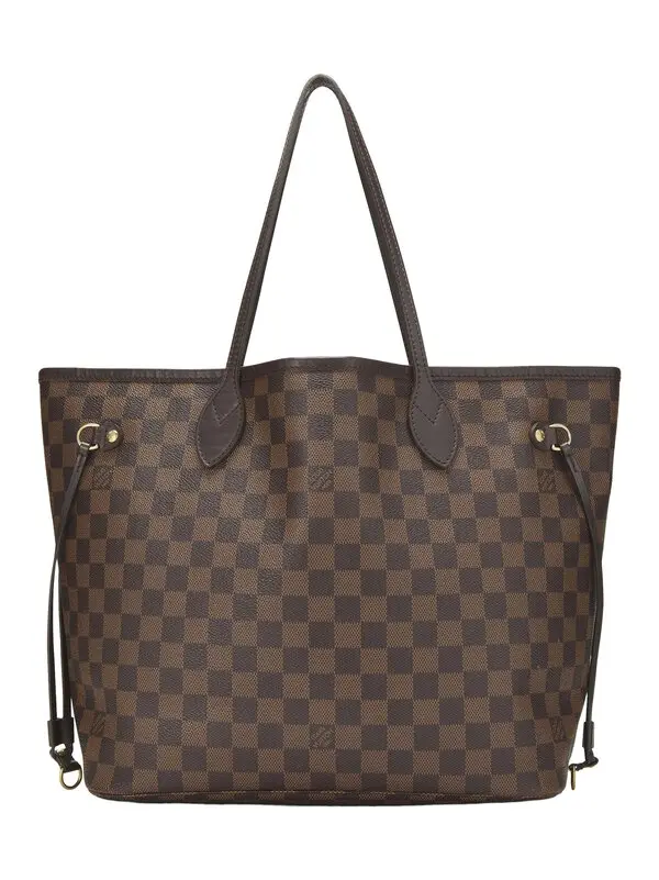 LOUIS VUITTON Damier Ebene Neverfull Tote - Brown