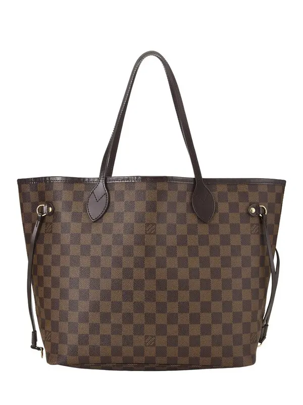 LOUIS VUITTON Damier Ebene Neverfull Tote Nm - Brown