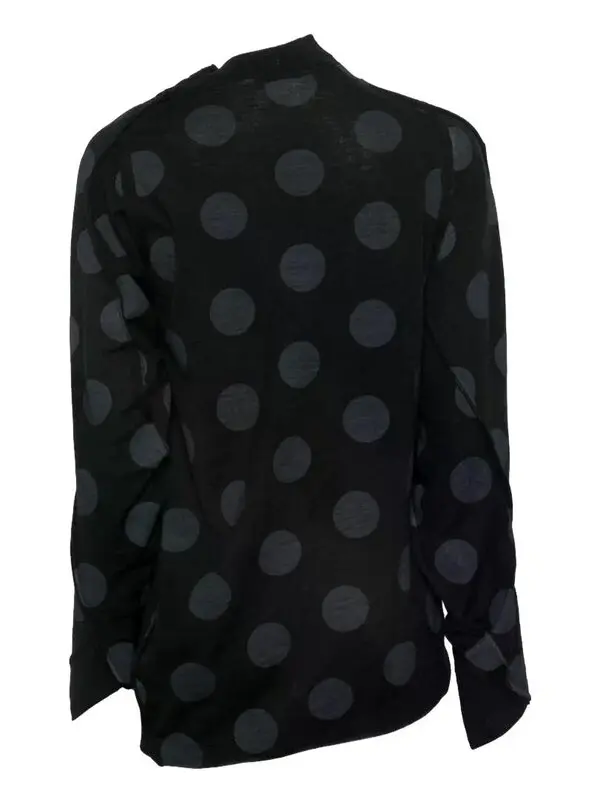 Junya Watanabe Polka-dot Crew Neck Sweater - Black