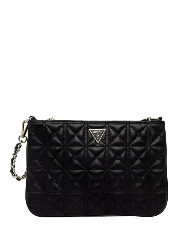Guess 4g Quilted Clutch Bag - Black