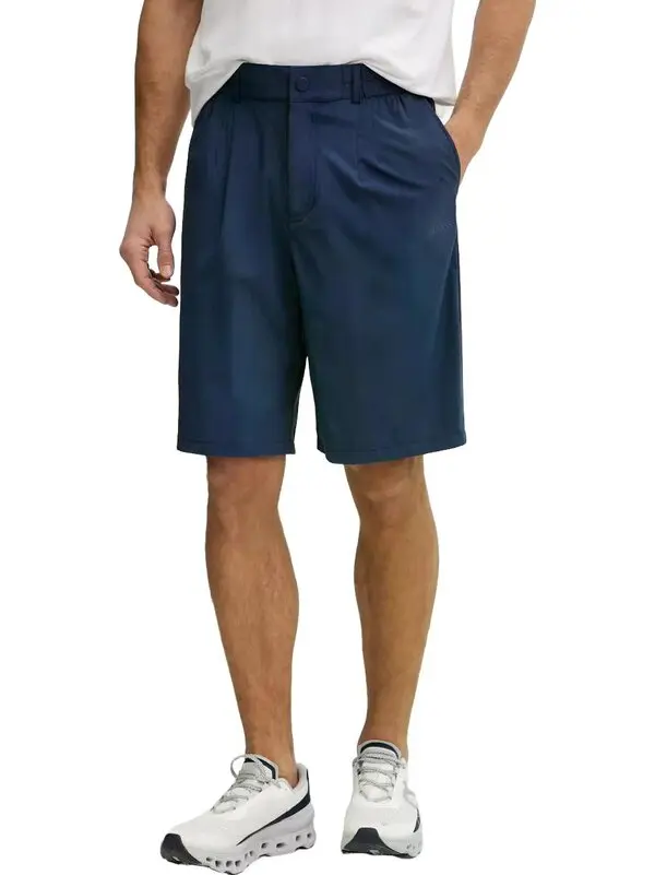Guess Logo Print Tailored Shorts - Blue