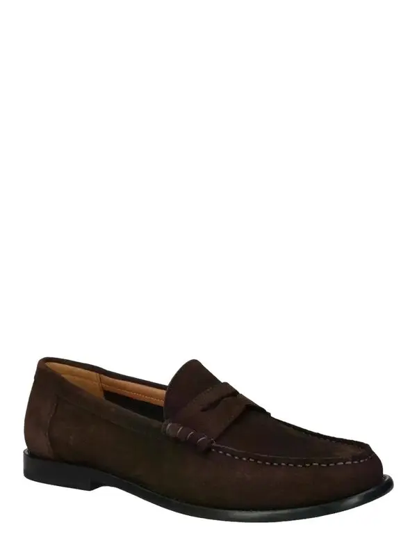 BOSS Penny Loafers In Suede - Brown