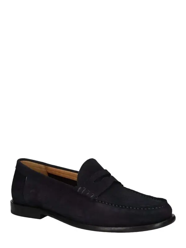 BOSS Suede Penny Loafers - Blue