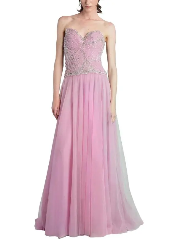 Costarellos Vivienne Strapless Gown - Pink