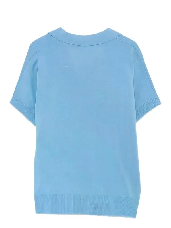 Aspesi Short-sleeve V-neck Top - Blue