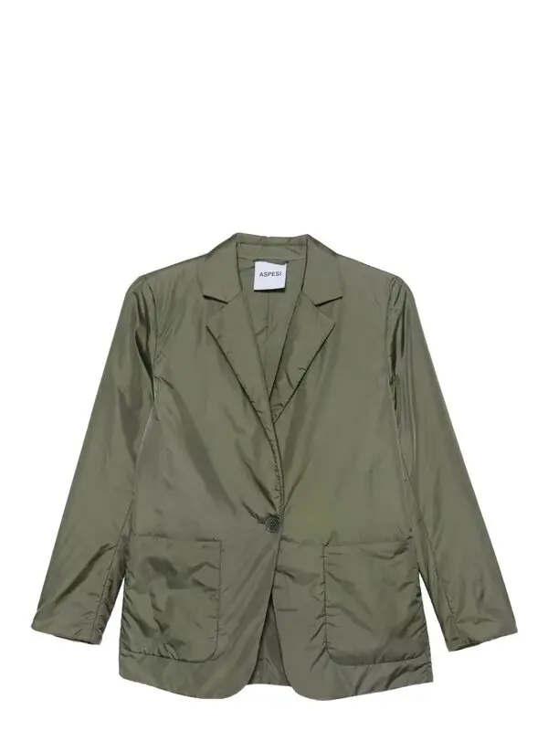 Aspesi Single-breasted Patch-pocket Blazer - Green