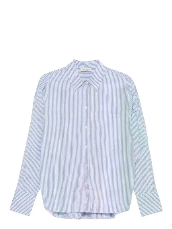 Marc O'polo Vertical Stripe Chest Pocket Shirt - Blue