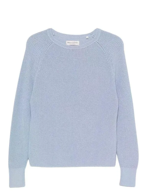 Marc O'polo Ribbed Knit Raglan Sleeve Crewneck - Blue