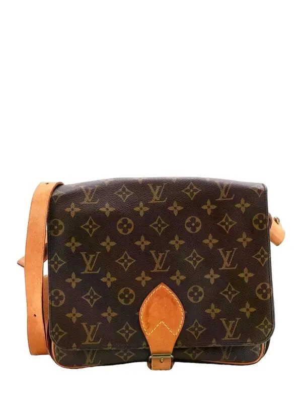 LOUIS VUITTON Cartouchiere Gm Monogram Canvas Crossbody Bag - Brown
