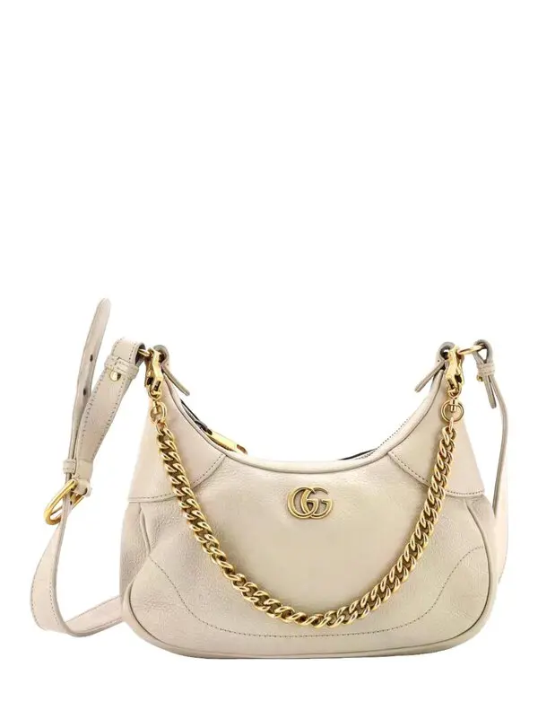 Gucci Aphrodite Leather Small Hobo Bag - Neutrals