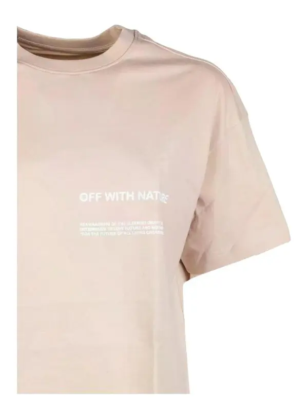OWN Logo Print Crew Neck T-shirt - Neutrals