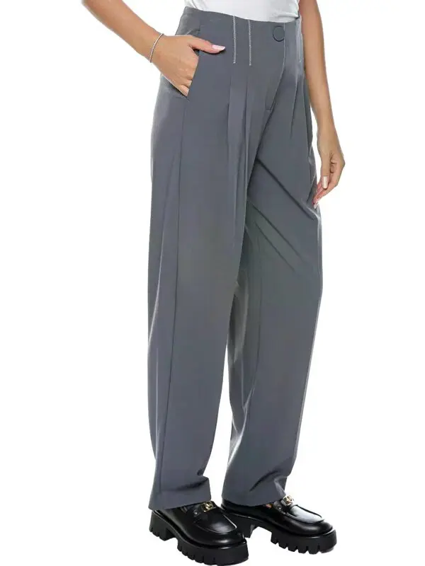 Armani Exchange Pleated Trousers - Grey
