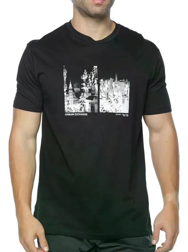 Armani Exchange Graphic-print T-shirt - Black