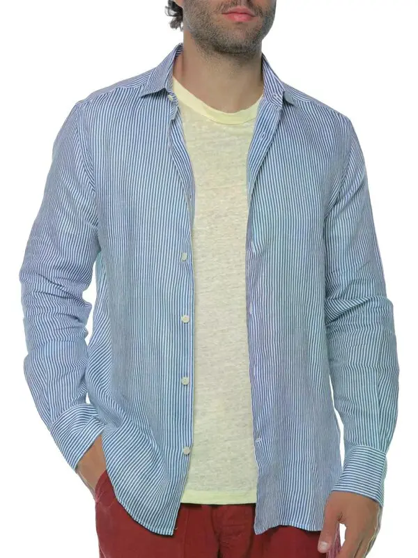 MC2 SAINT BARTH Pamplona Striped-pattern Shirt - Blue