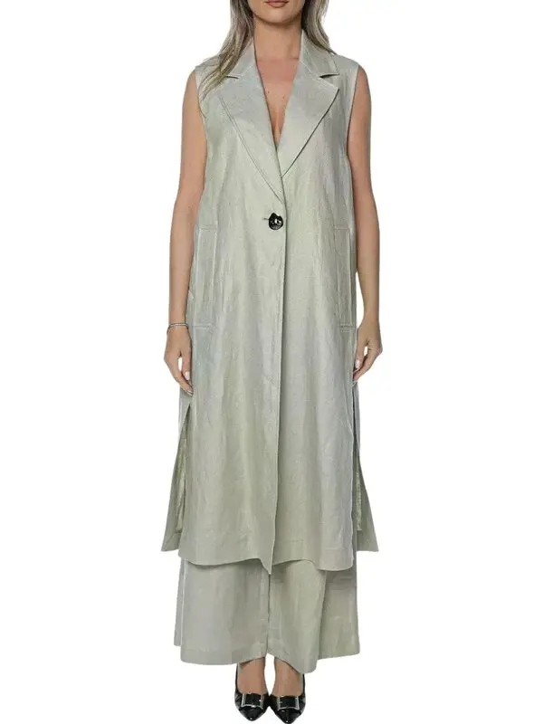 Armani Exchange Sleeveless Notched-lapel Coat - Grey