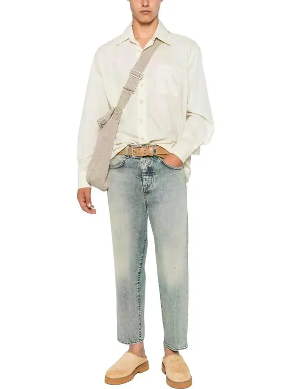 BONHEUR Belt Loops Straight-leg Jeans - Blue