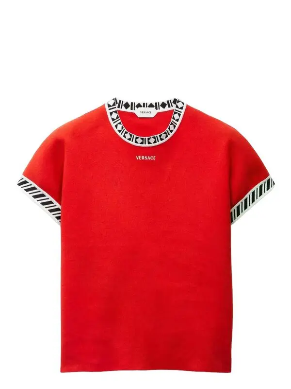 Versace Cotton Knit T-shirt - Red