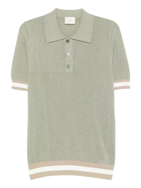 CHE Quinn Open-knit Polo Shirt - Green