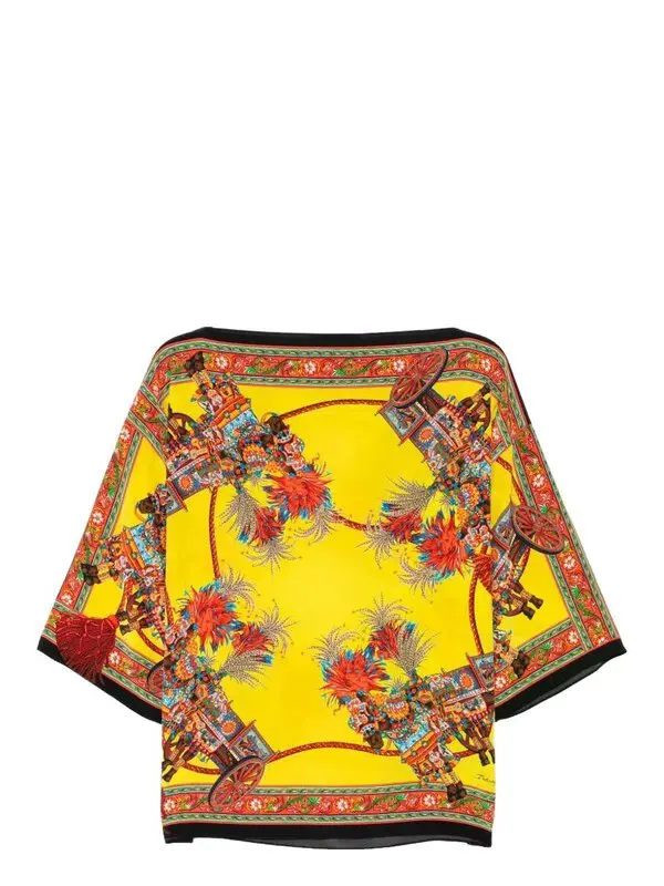 Dolce & Gabbana Floral Print Blouse - Yellow