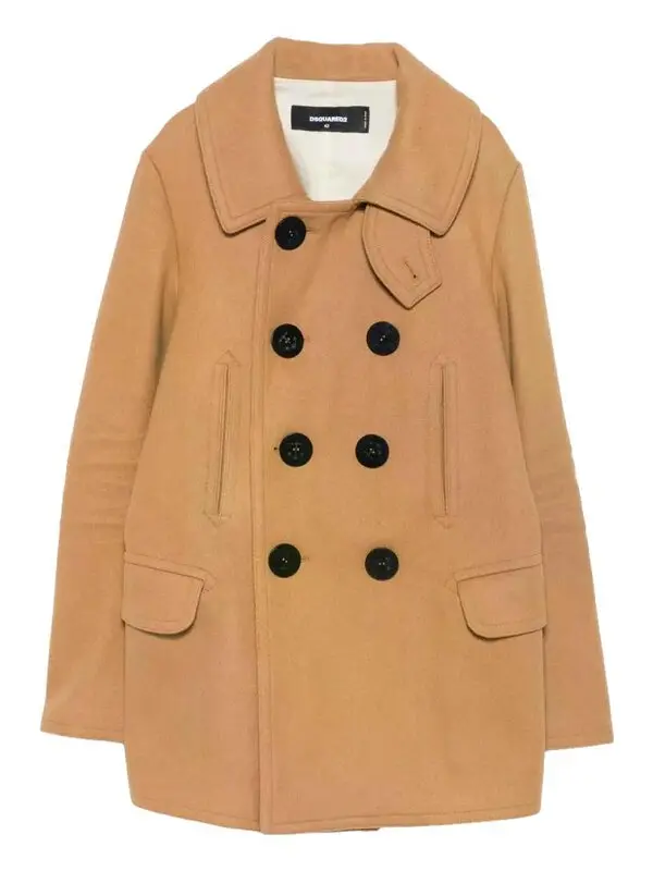 Dsquared2 Double-breasted Coat - Brown