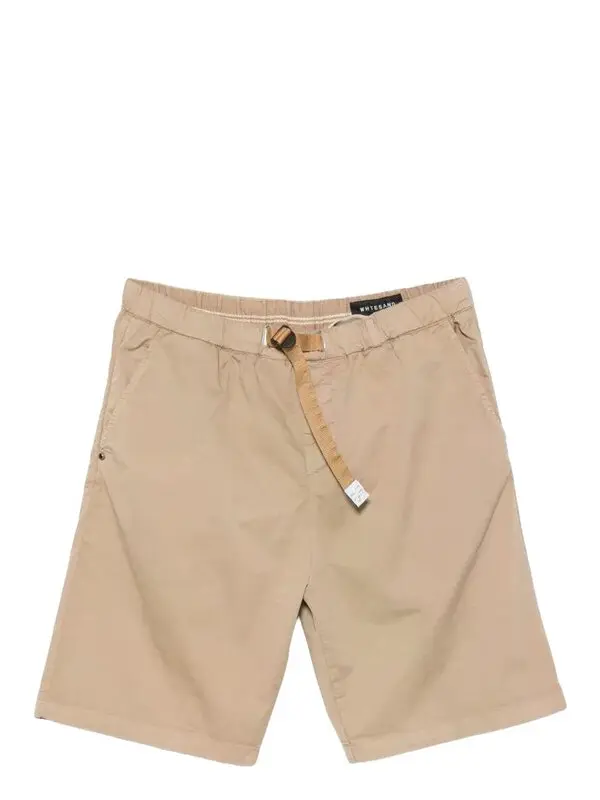 WHITE SAND Belted Pleated Shorts - Neutrals