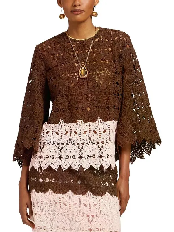 La DoubleJ Lacey Make An Exit Top - Brown