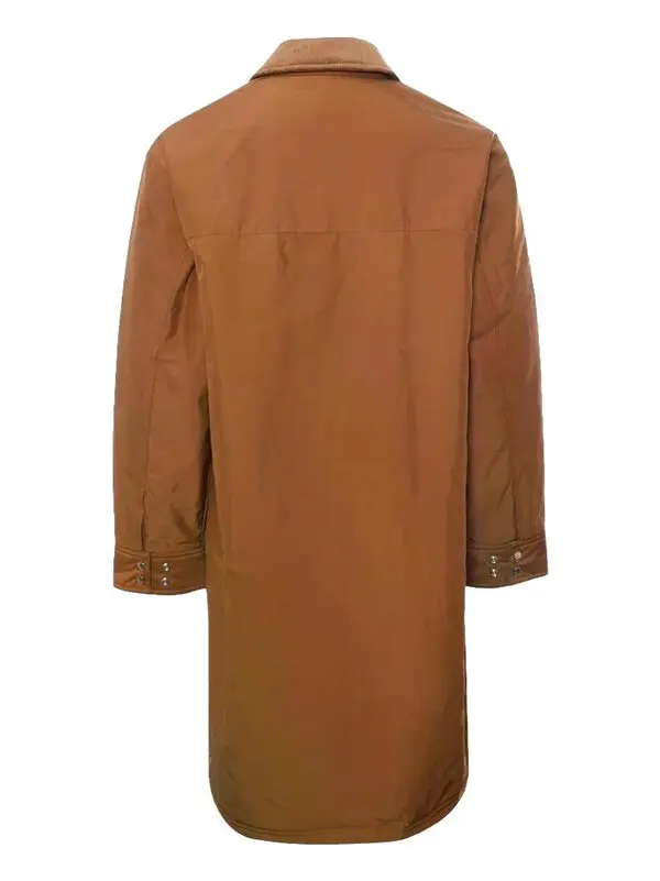 PUMA Maison Kitsuné Corduroy Collar Trench Coat - Brown