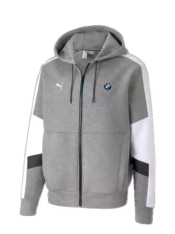 PUMA X Bmw Motorsport Full-zip Hoodie - Grey