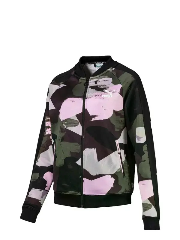 PUMA Camouflage Print Full-zip Sweatshirt - Black
