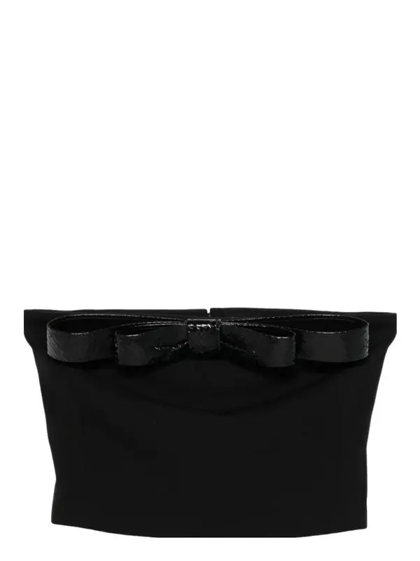 TOM FORD Wool-twill Bow Top - Black