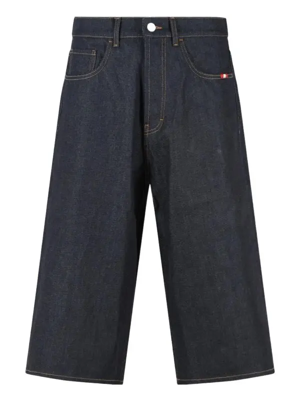 AMISH SUPPLIES Huge Denim Bermuda Shorts - Black