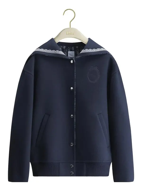Dior Médaillon Zipped Jacket With Sailor Collar - Black