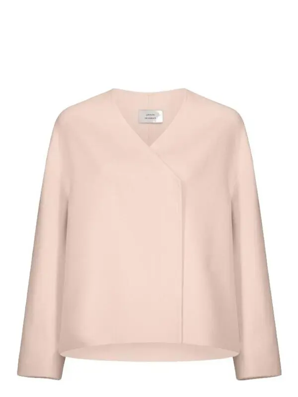 Loulou De Saison Maara Asymmetric Collarless Jacket - Cream Rose