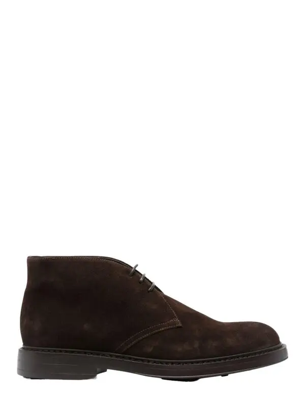 DOUCAL'S Round Toe Lace-up Boots - Cedar Palm
