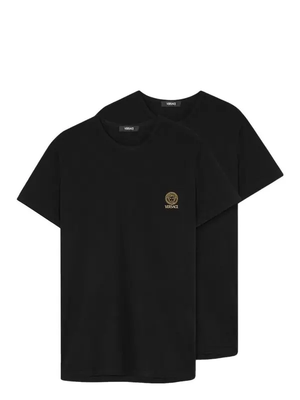 Versace Short-sleeved T-shirt Two-piece Set - Black