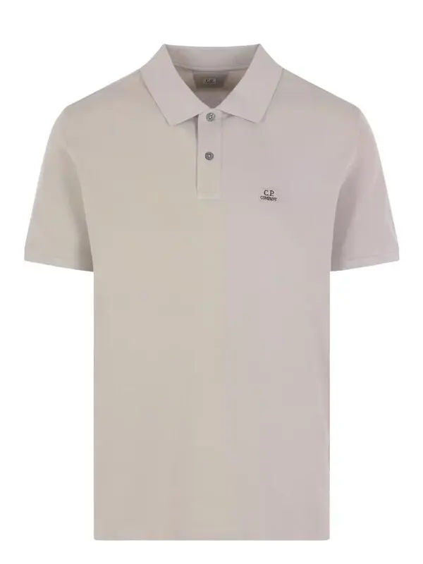 C.P. COMPANY Logo-patch Polo Shirt - Neutrals