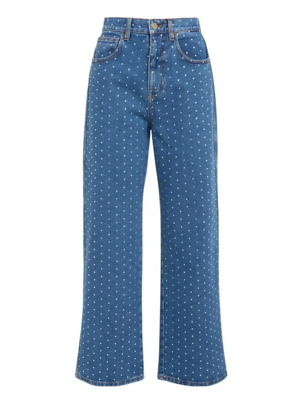 Giuseppe Di Morabito Crystal-embellished Denim Jeans - Blue