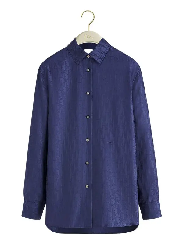 Dior Embroidered Button-up Shirt - Blue