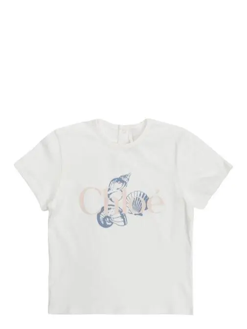 Chloé Seashell Logo Print T-shirt - White