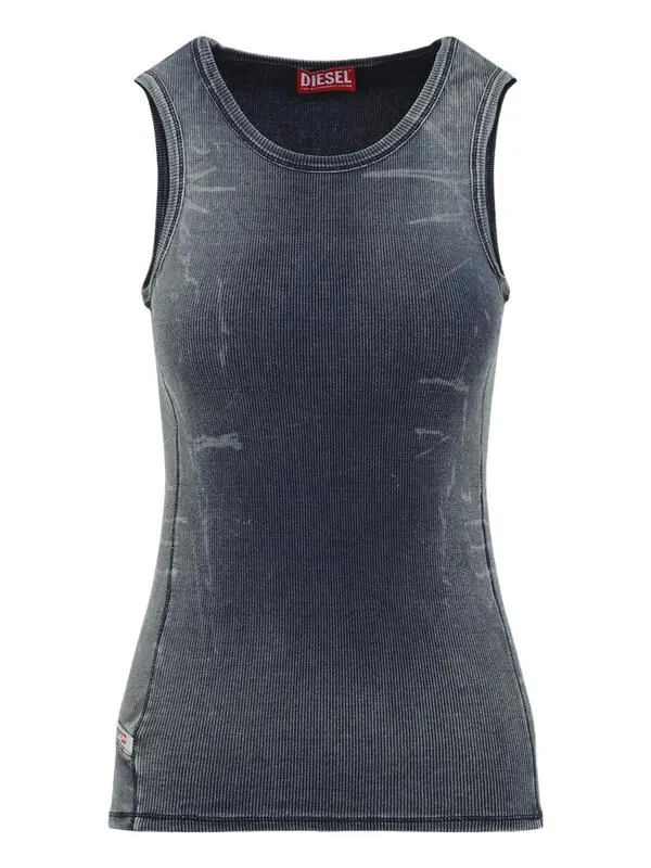 DIESEL® Sleeveless Ribbed-knit Top - Blue