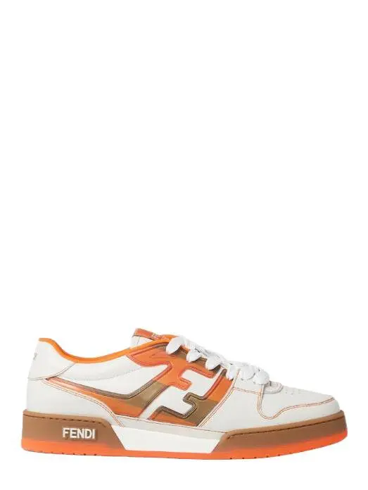 Fendi Match Lace-up Sneakers - White