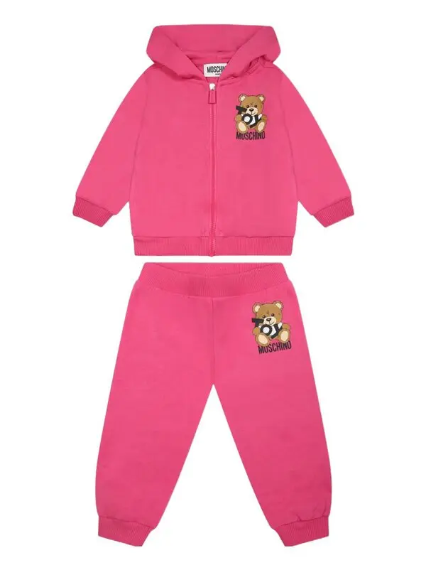 Moschino Teddy Bear Print Tracksuit - Fuchsia